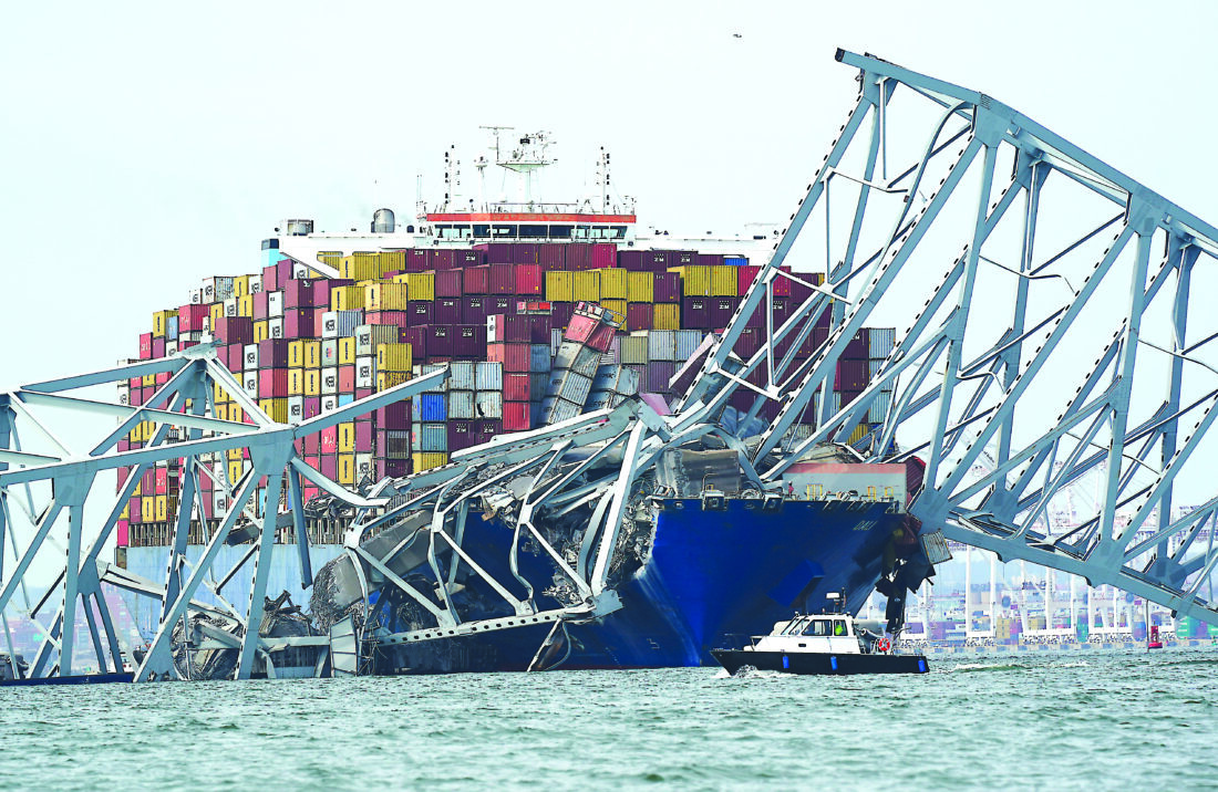 Baltimore bridge collapses after ship hits support column | News ...